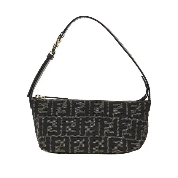 Fendi Ff Jacquard Fabric Small 'vanity' Bag - Brown