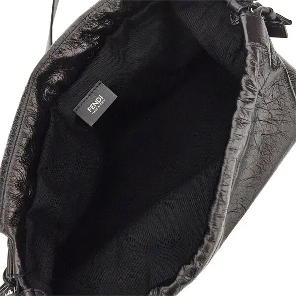 Fendi Baguette Soft Bag In Leather - Black