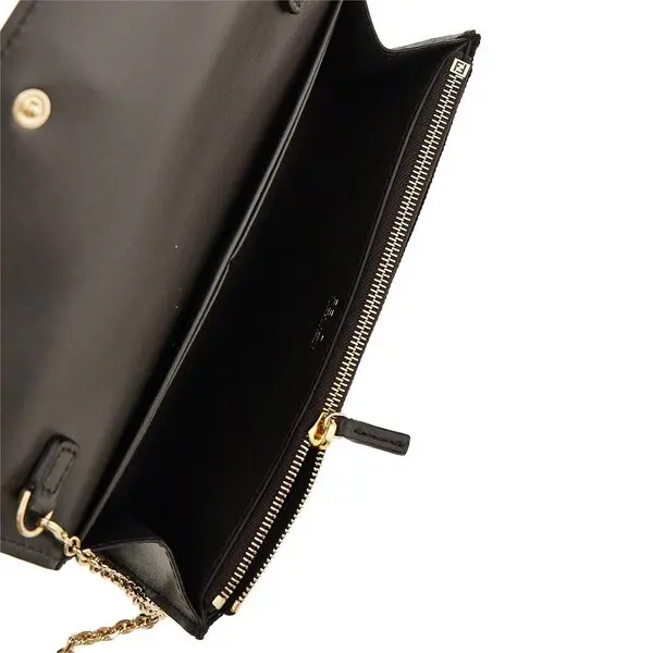 Fendi Jacquard Ff Fabric Wallet With Chain