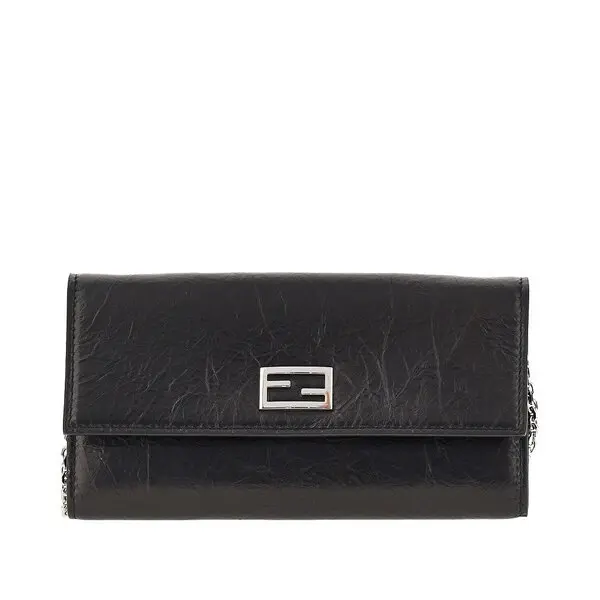 Fendi Leather Wallet With Chain