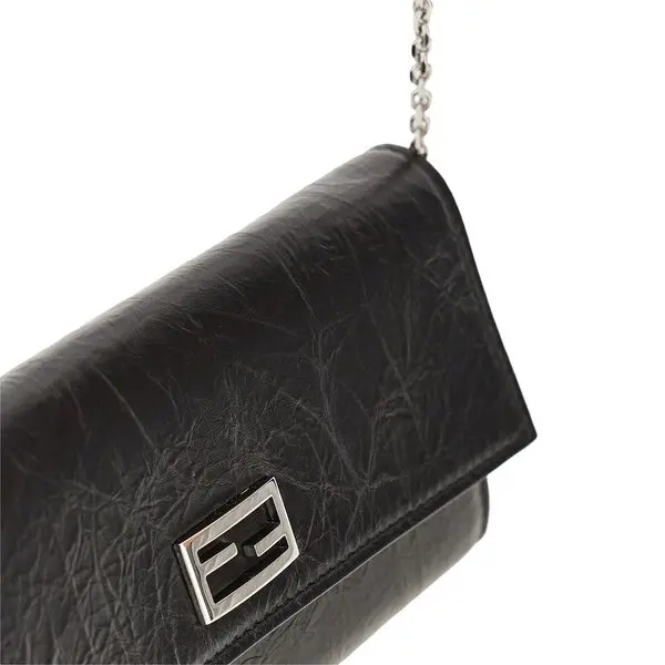 Fendi Leather Wallet With Chain