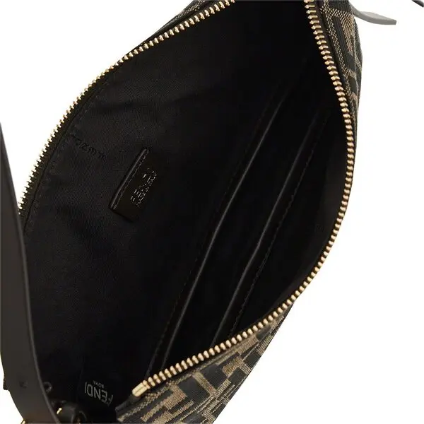 Fendi Zip Top Ff Motif Jacquard Bag