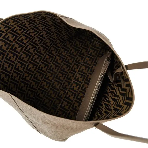 Fendi Medium 'roll' Grained Leather Shopping Bag