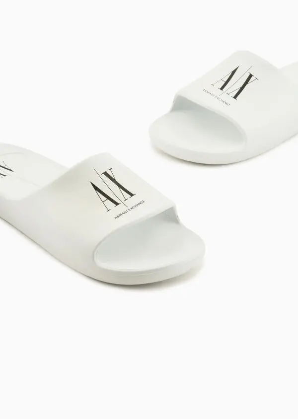 Armani Exchange Logo Slippers