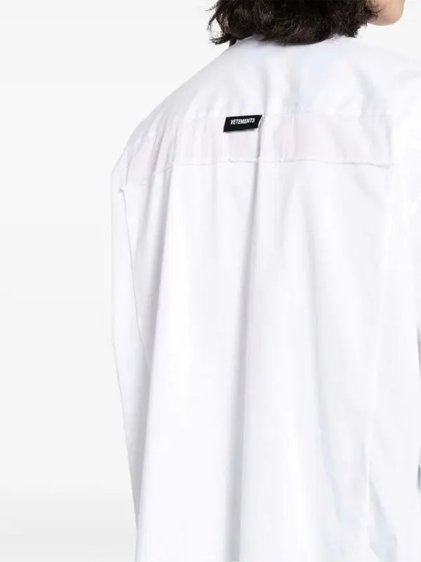 Vetements Logo-tag Cotton Shirt
