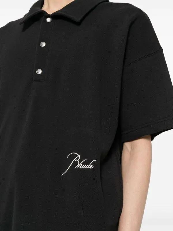 Rhude Logo-embroidered Polo Shirt