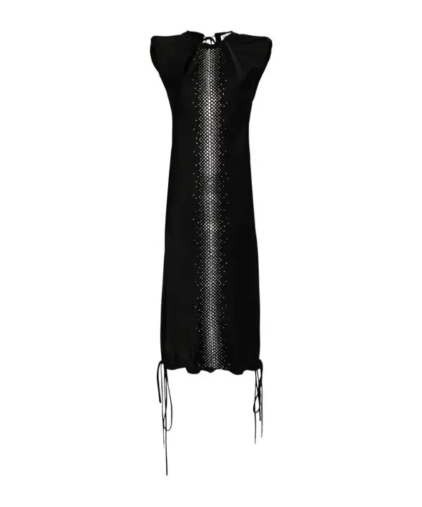Attico Rhinestone-embellished Midi Dress