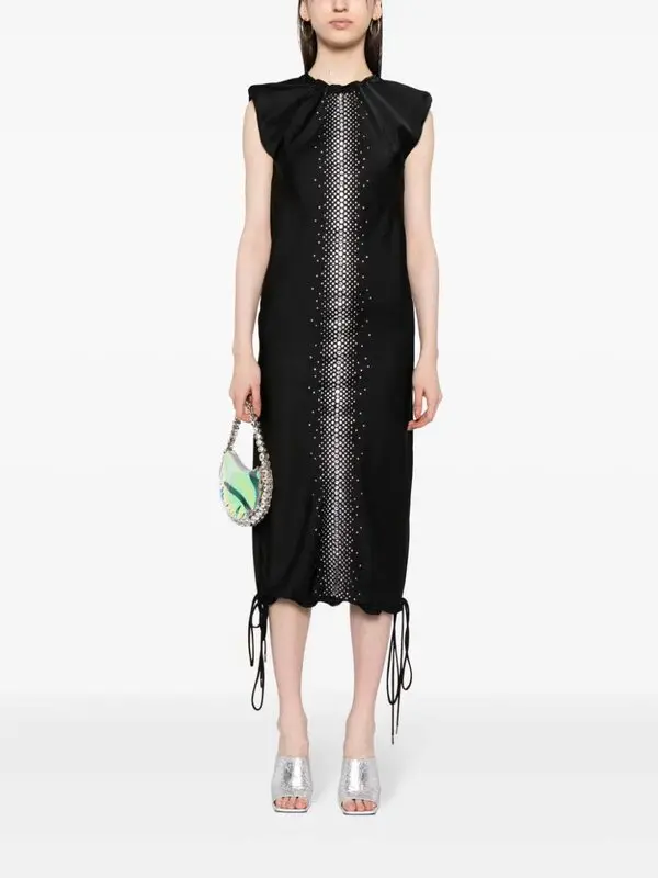 Attico Rhinestone-embellished Midi Dress