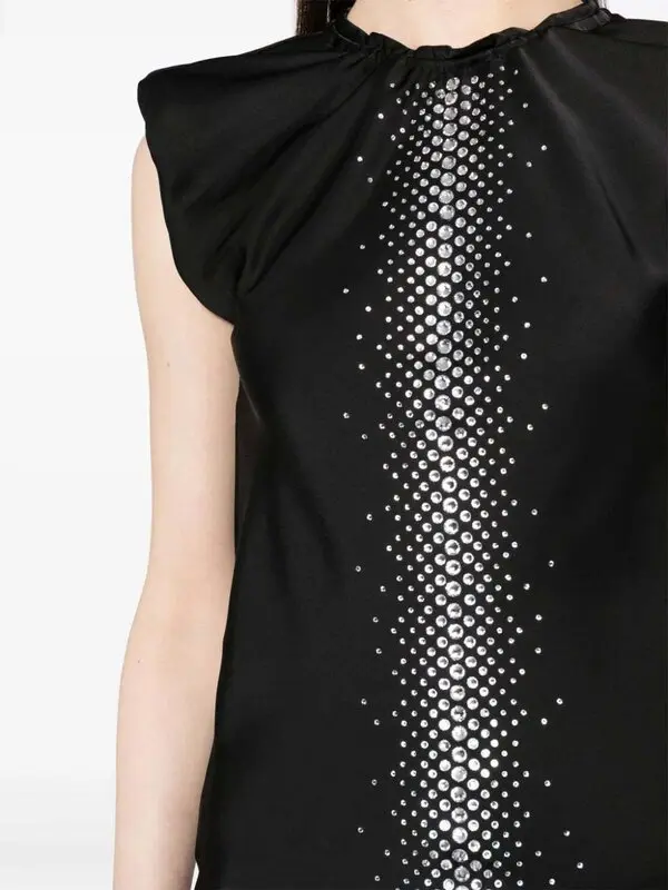 Attico Rhinestone-embellished Midi Dress