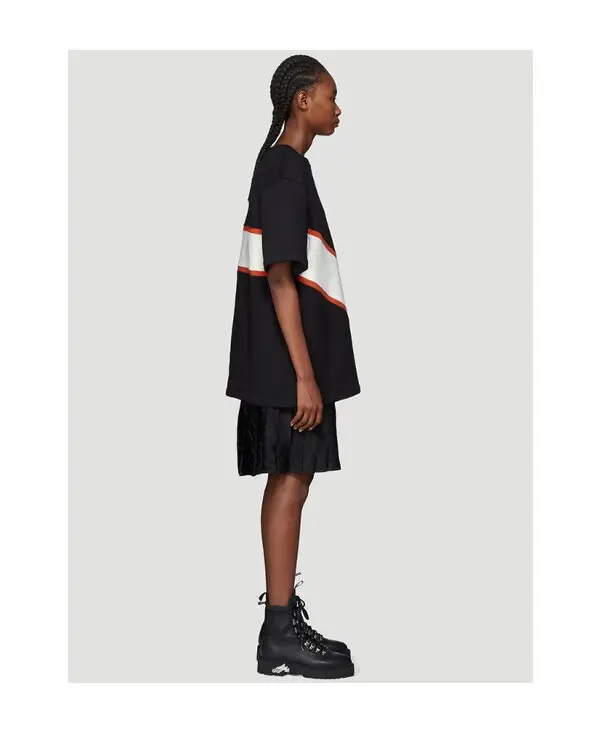 Off-White Contrasting Panels T-shirt Dress