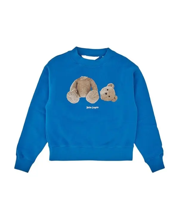 Palm Angels Teddy-print Crew-neck Sweatshirt