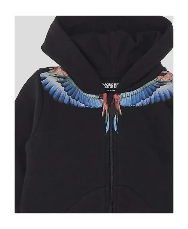 MARCELO BURLON COUNTY OF MILAN Wings-print Zip-up Hoodie