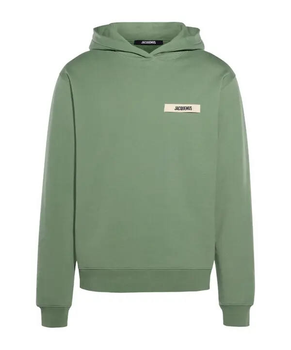 Jacquemus Typo Drawstring Hoodie - Light Green