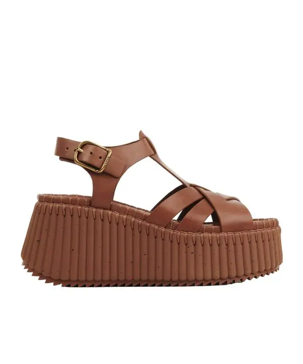 Chloé Leather Platform Sandals