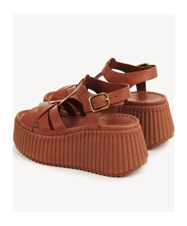 Chloé Leather Platform Sandals