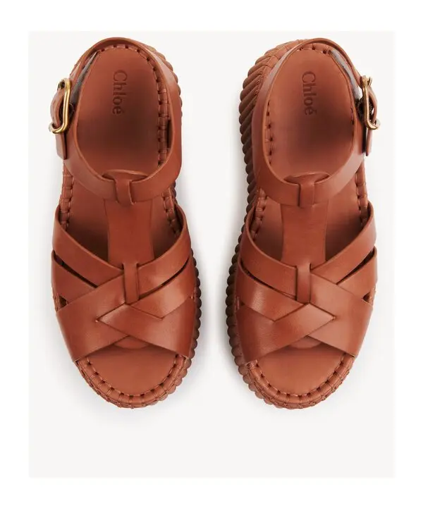 Chloé Leather Platform Sandals