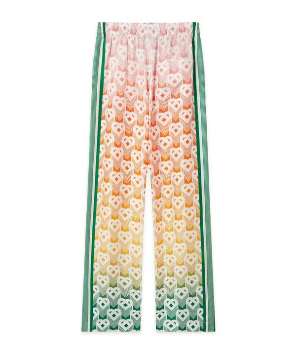 Casablanca Gradient Heart Monogram Wide Leg Trousers - Pink