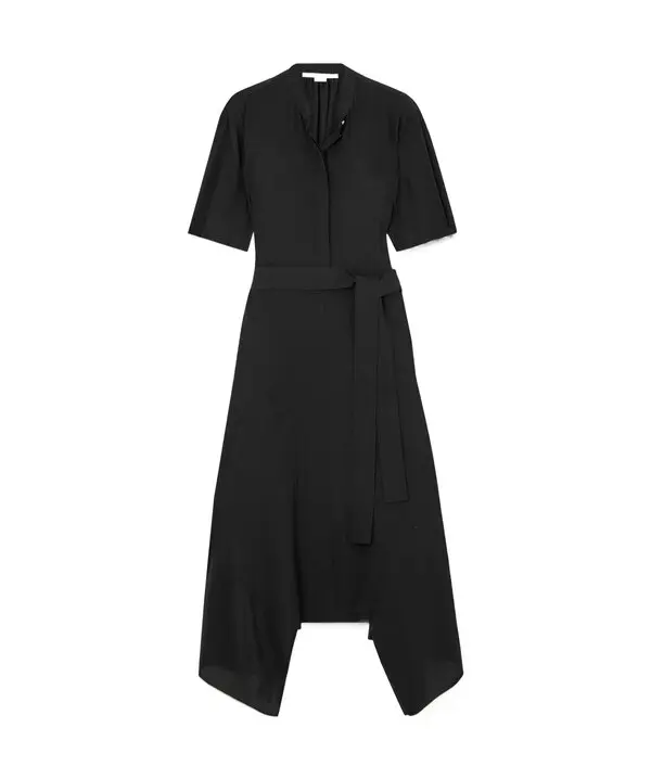 Stella McCartney Iconics Crepe Asymmetric Dress - Black