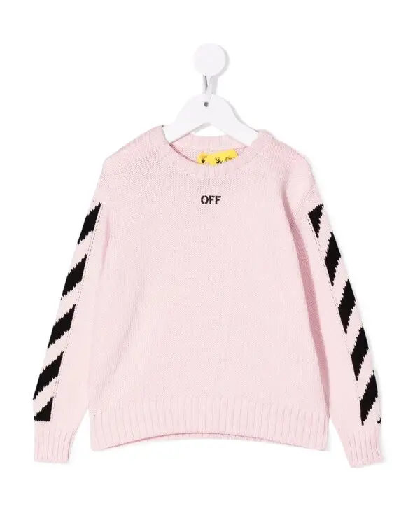 Off-White Sleeve-stripe Knitted Sweater