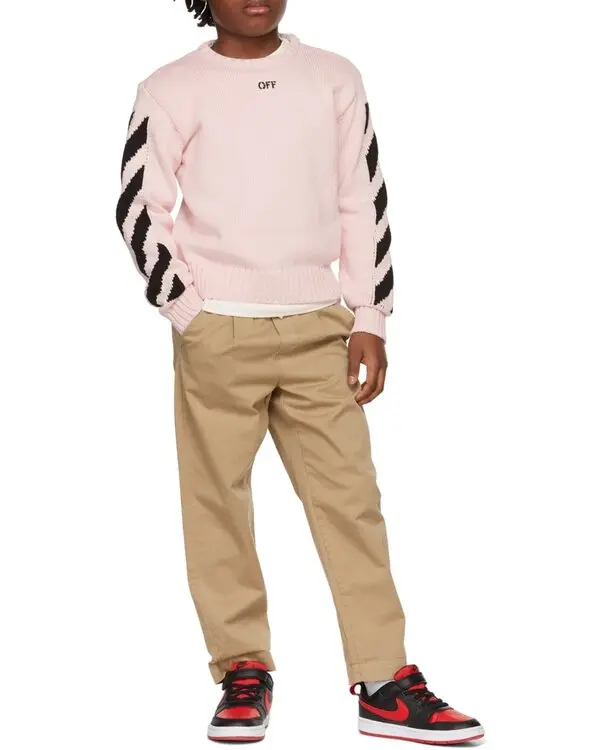 Off-White Sleeve-stripe Knitted Sweater