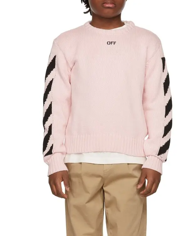 Off-White Sleeve-stripe Knitted Sweater