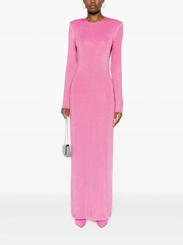 ROTATE BY BIRGER CHRISTENSEN Crystal Embellished Backless Dress