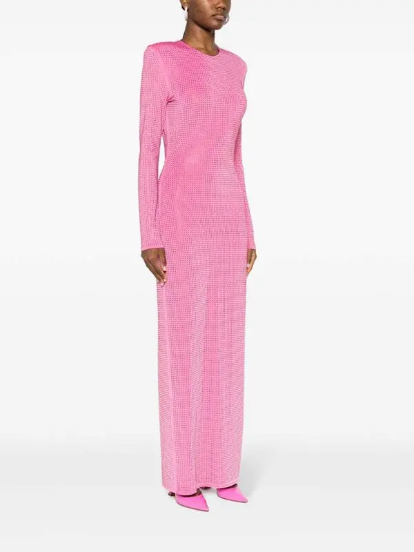 ROTATE BY BIRGER CHRISTENSEN Crystal Embellished Backless Dress