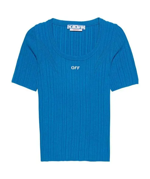 Off-White Logo-print Knit Top