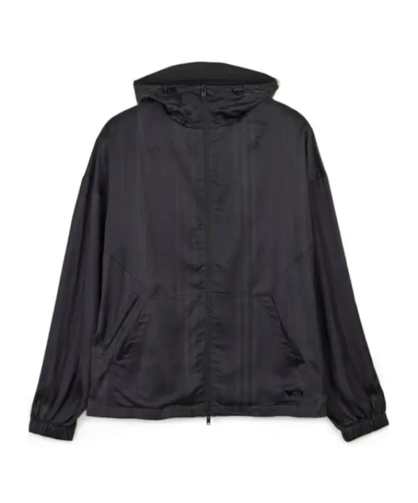 Y3 3-striped Hooed Jacket - Black