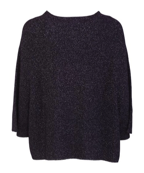 Fabiana Filippi Knit Sweater With 3/4 Bat Sleeves