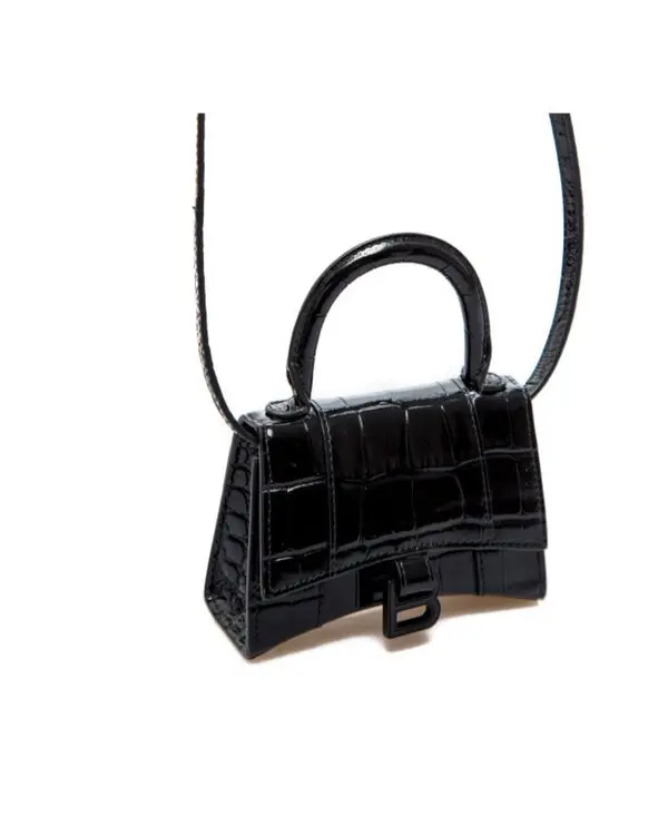 Balenciaga Mini Hourglass Da Donna In Nero