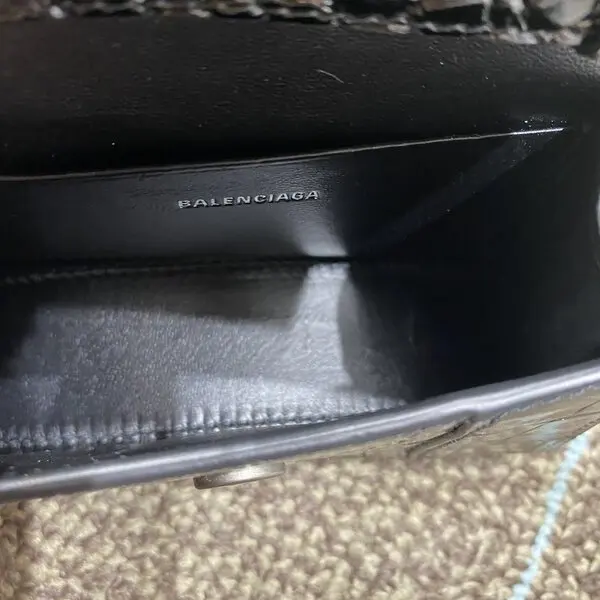 Balenciaga Mini Hourglass Da Donna In Nero