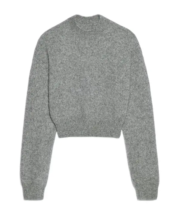 Jacquemus Logo Intarsia Knit Sweater - Gray