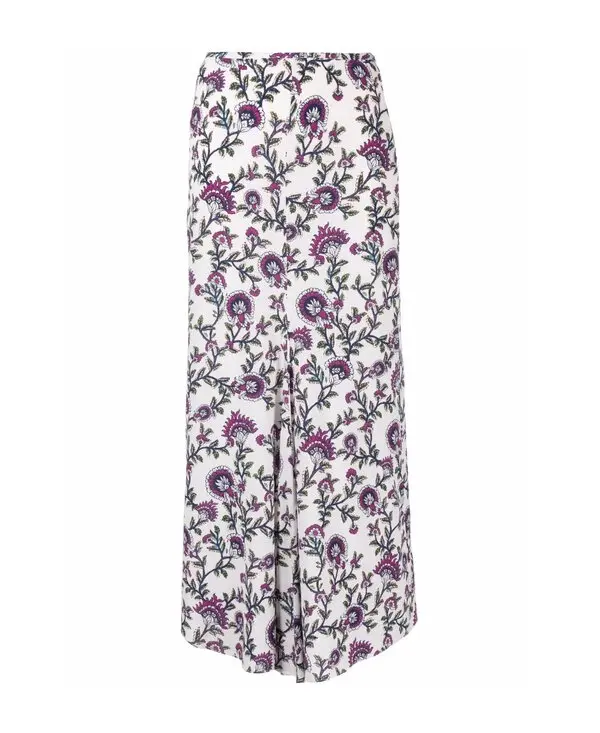 Isabel Marant Étoile High-waisted Floral-print Skirt - White