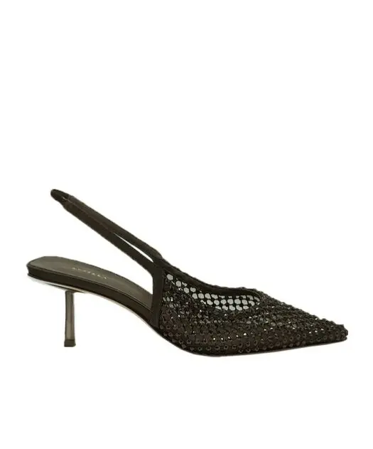 LE SILLA Gilda 60mm Embellished Slingback Pumps - Black