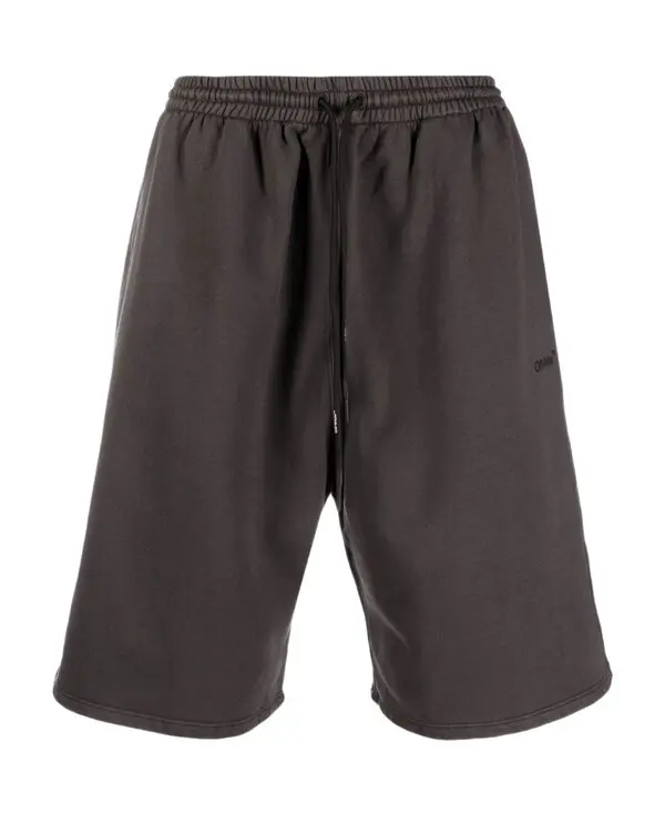 Off-White Diag-stripe Cotton Shorts