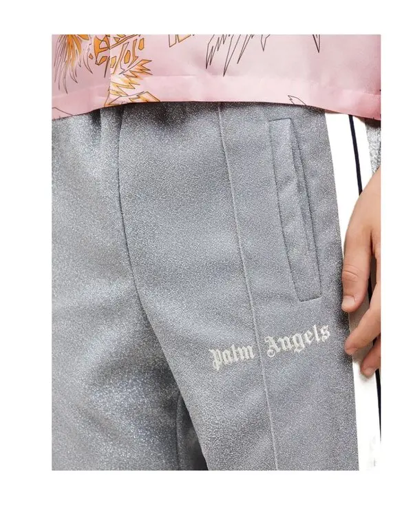 Palm Angels Metallic Logo-embroidered Track Pants