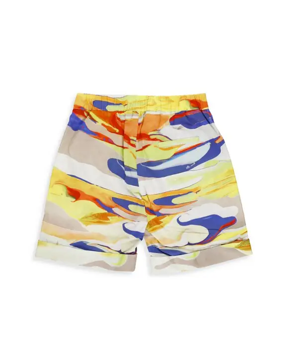 MSGM Color-block Camouflage Print Shorts