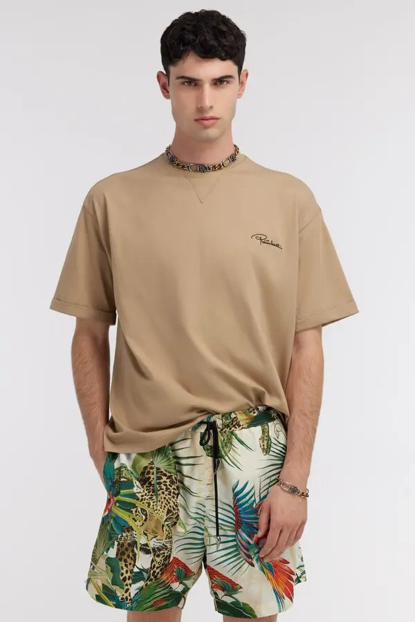 Roberto Cavalli Logo-patch T-shirt
