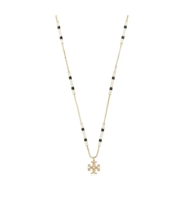Tory Burch Kira Enamel Bar Pendant Necklace