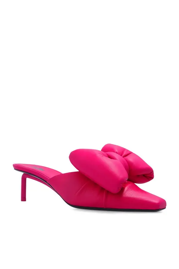 Off-White Allen Padded-bow Leather Mules