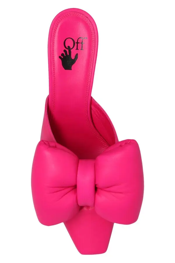 Off-White Allen Padded-bow Leather Mules