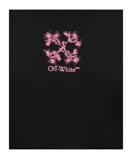 Off-White Logo Embroidered Cropped Hoodie