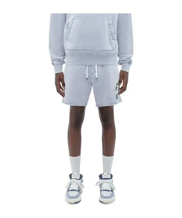 Amiri Filigree Cotton Track Shorts - Gray