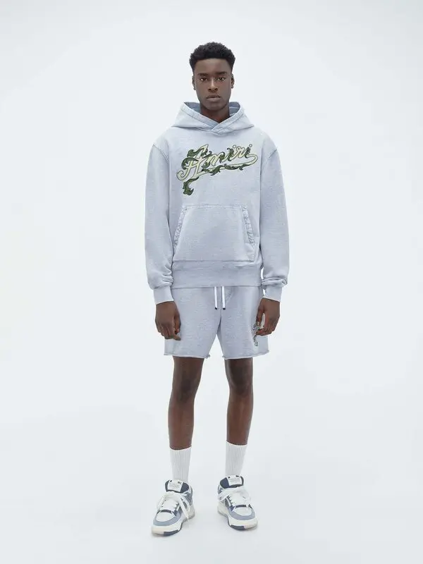 Amiri Filigree Cotton Track Shorts