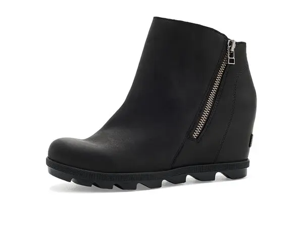 Sorel Joan Rhapsody Zip Wedge Boots Dark Auburn/gum 2 - Black