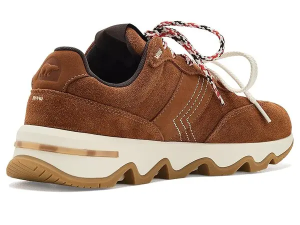Sorel Kinetic Ember Lx Suede Sneakers With Full-grain Leather Overlays - Brown