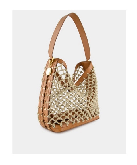 Stella McCartney Logo Knitted Shoulder Bag