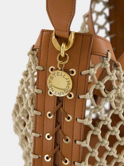 Stella McCartney Logo Knitted Shoulder Bag