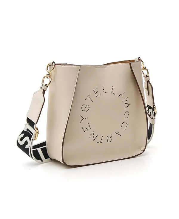 Stella McCartney Logo Perforated Shoulder Bag